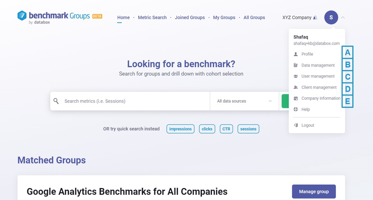 Overview: Benchmark Groups